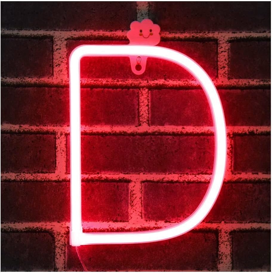 Neon Letter, Neon Lights LED Alphabet Letter Lights Neon Sign Light Up ...