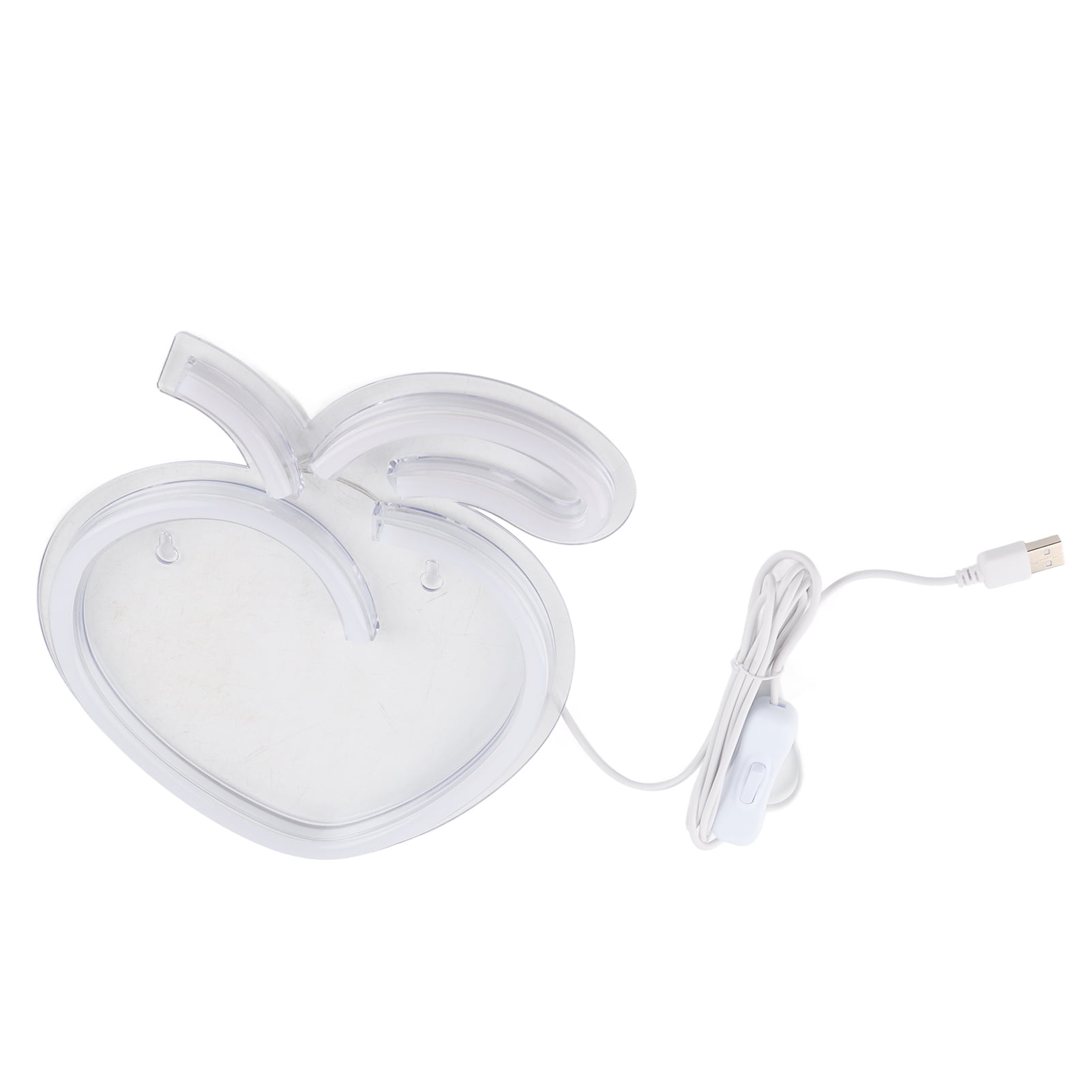 Neon Light Peach Shape LED Wall Decoration USB Neon Light for Bedroom ...