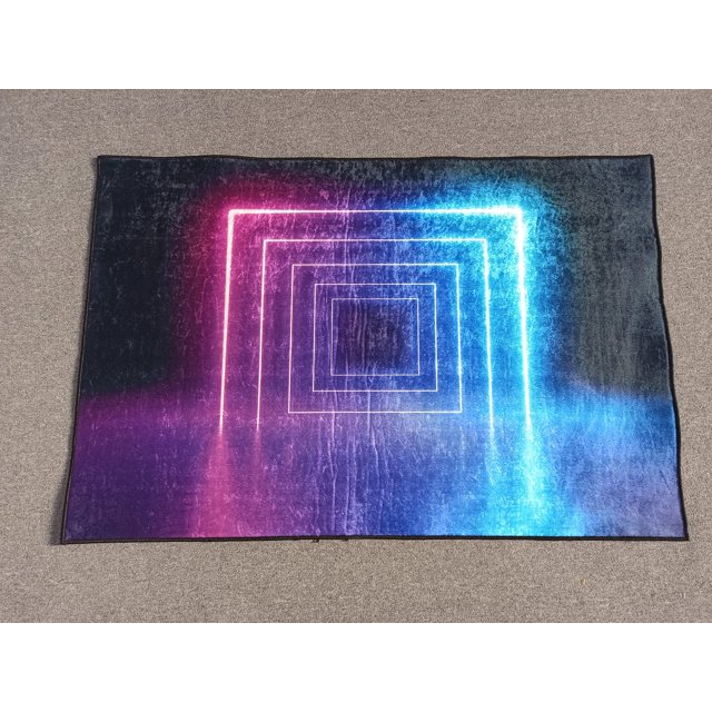 Neon Light Rugs, Light Portal Rug, Tunnel Neon Lights Rug, Laser Lines ...