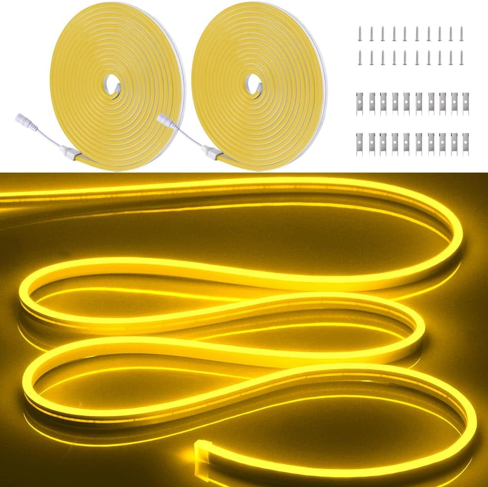 Neon Light Strip/32.8FT/10M Flexible and Waterproof LED Rope Light with ...