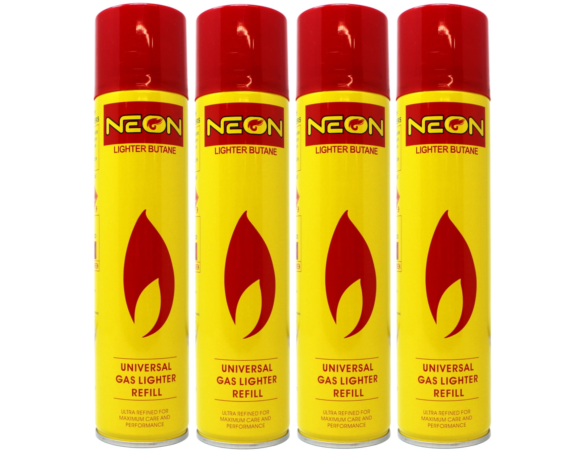 NEON Butane Fuel Lighter Fluid Refill, Ultra Refined, 300mL, Pack of 4 - Walmart.com