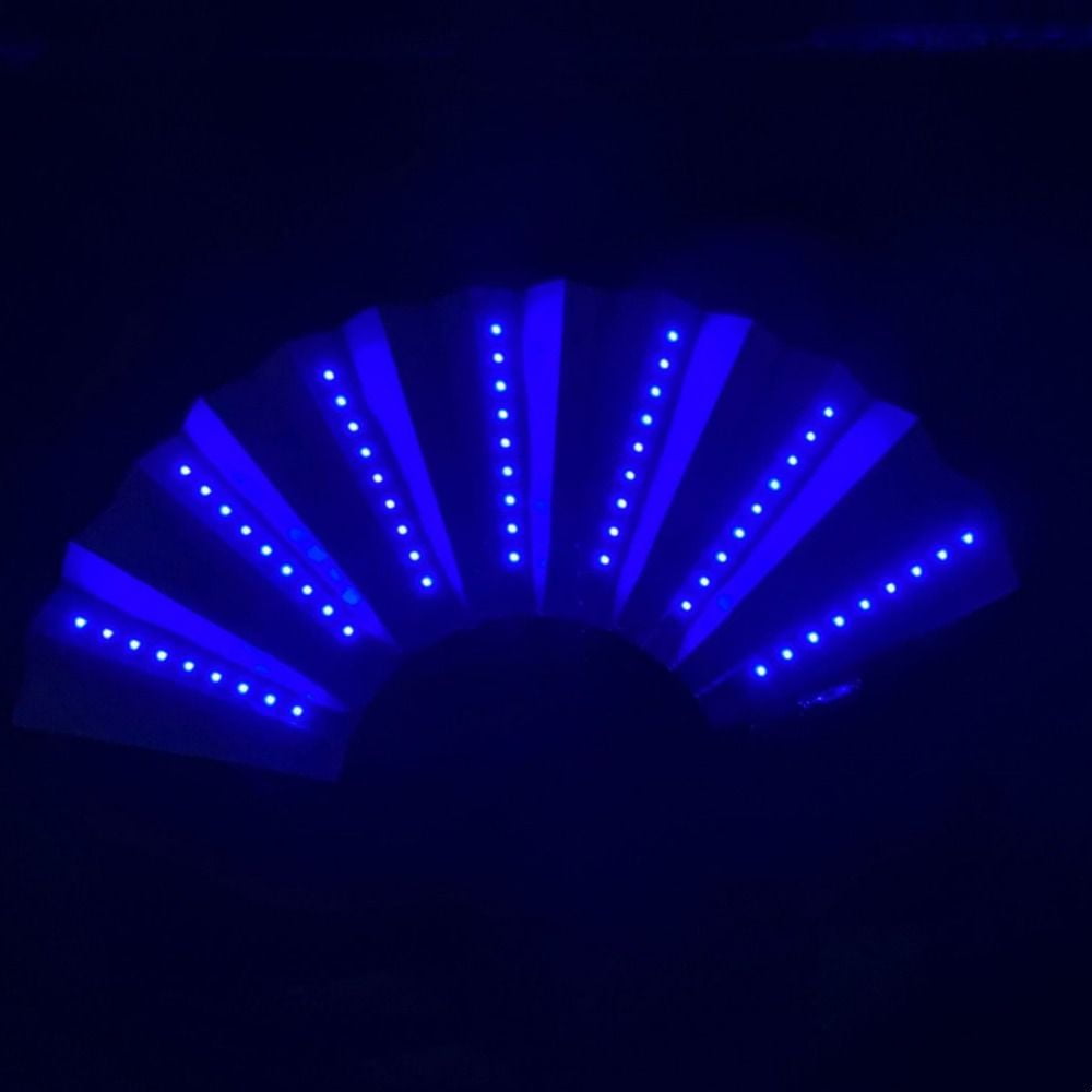 Neon Lights Dj Led Held Abanico Led Fans Luminous Folding Fan Play Fan ...