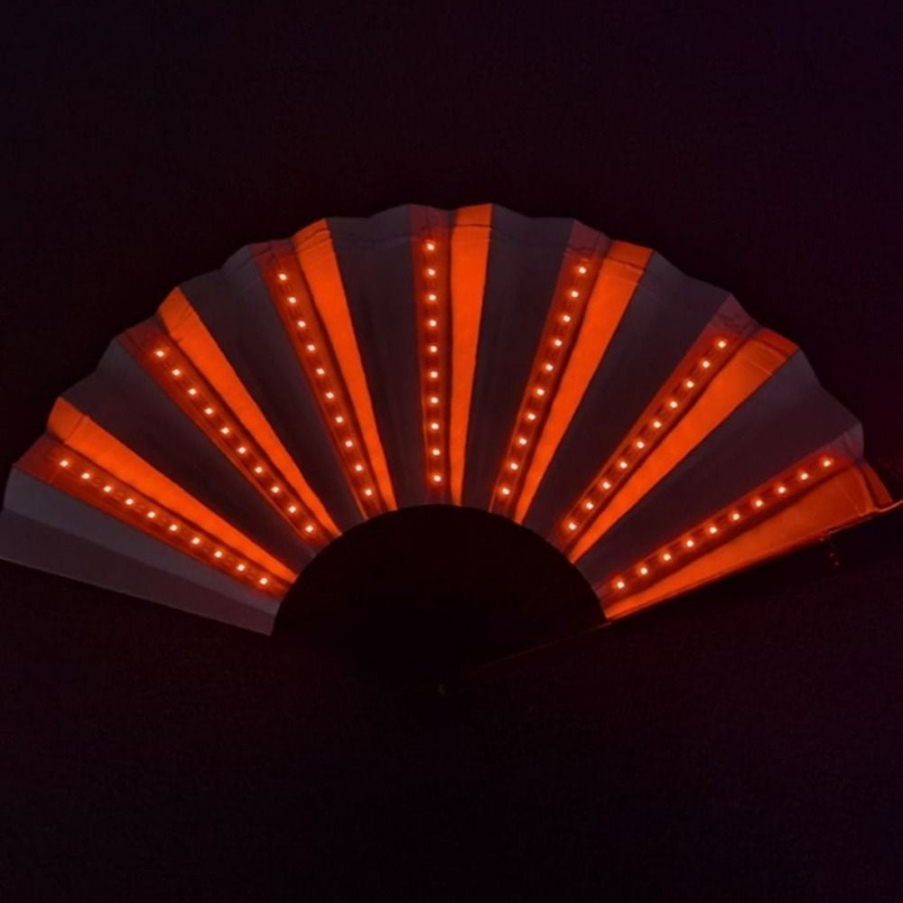 Neon Lights Dj Led Held Abanico Led Fans Luminous Folding Fan Play Fan ...