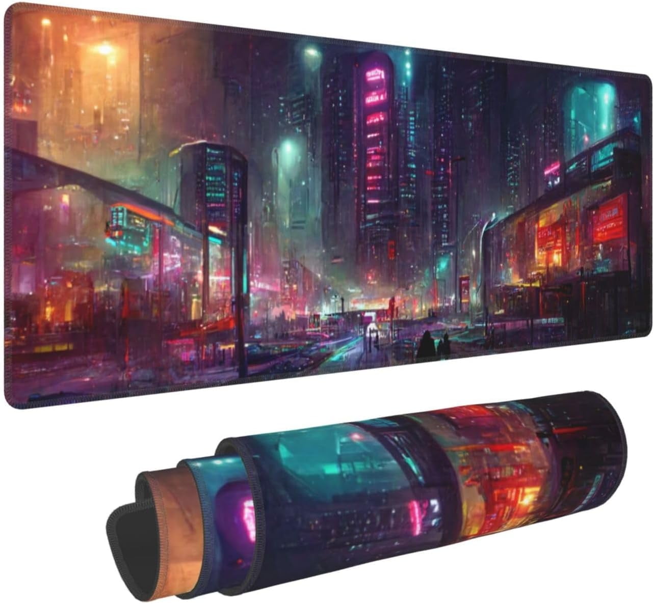 Neon Lights Gaming Mouse Pad Extended Large Mouse Mat 31.5 X 11.8 Inch ...