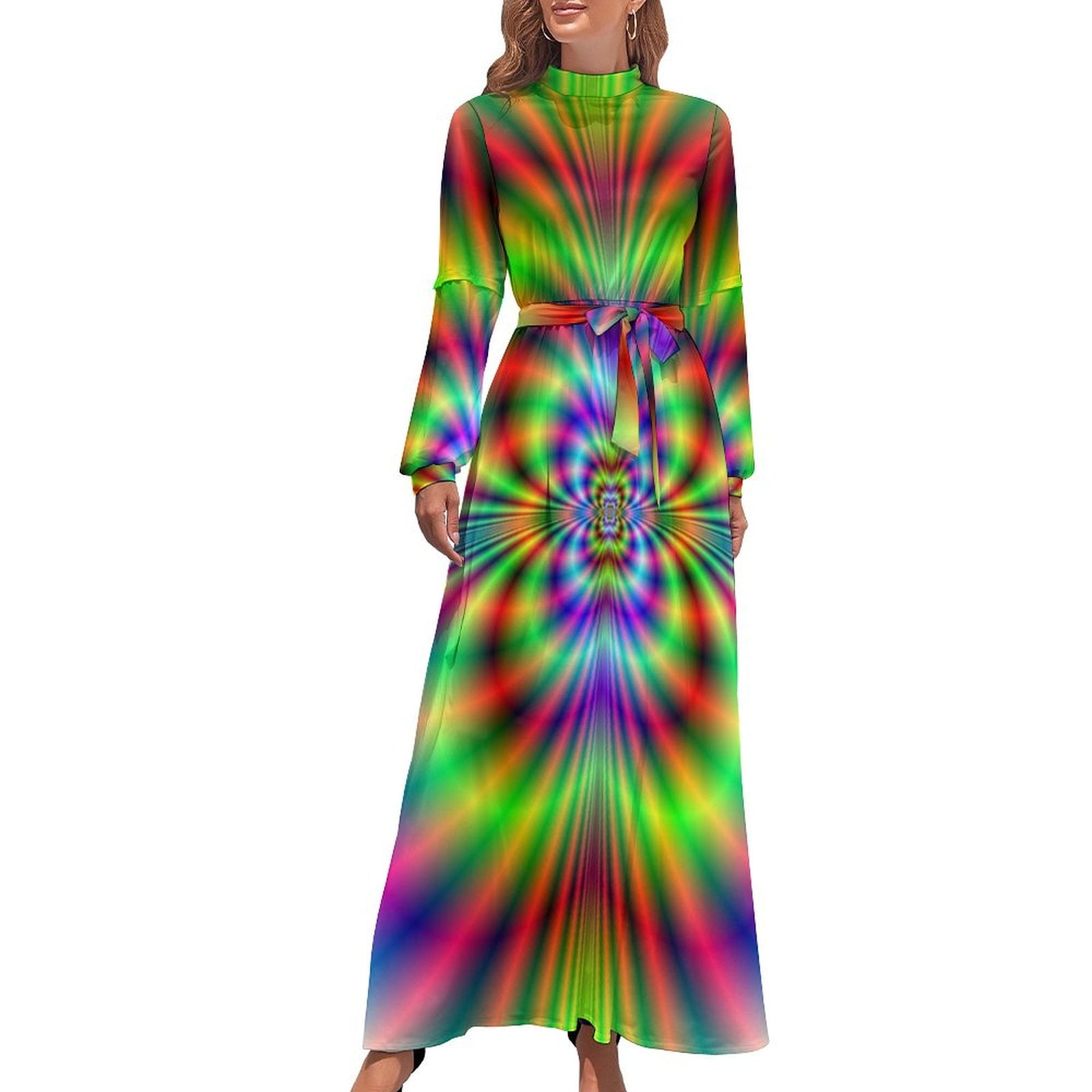 Neon Lights Long Dress Beachwear dresses summer woman - Walmart.com