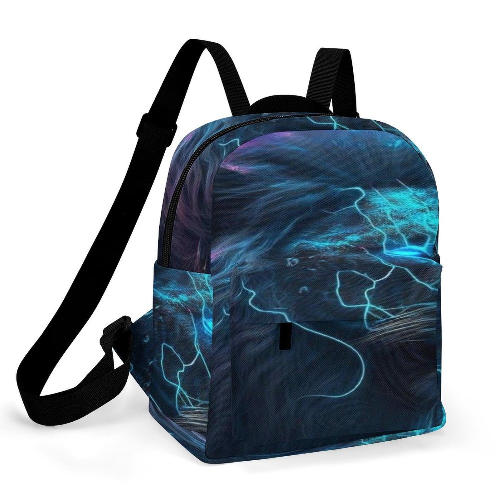 Neon Lion Portrait Small Backpack Cute Mini Backpacks For Woman ...