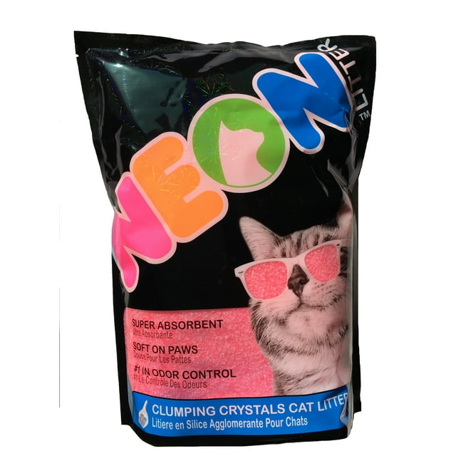 Neon Litter Pink Clumping Crystals Cat Litter, 4-lb Bag - Walmart.com
