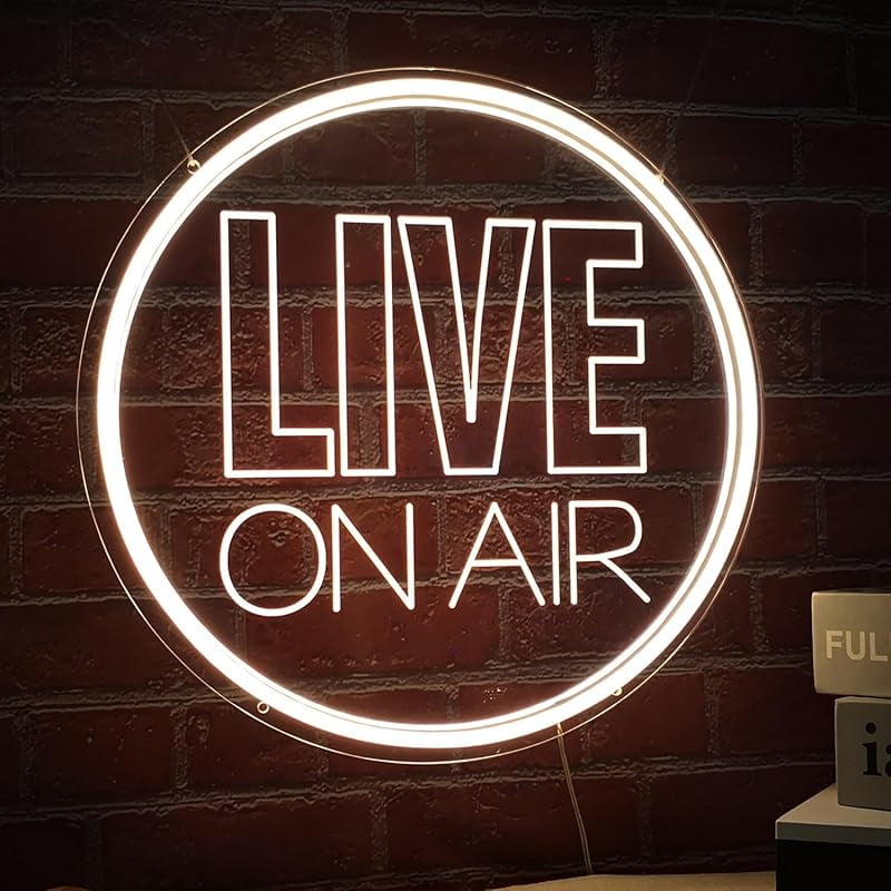 Neon Live On Air Light Sign, USB Powered On Air Led Light Up Sign ...