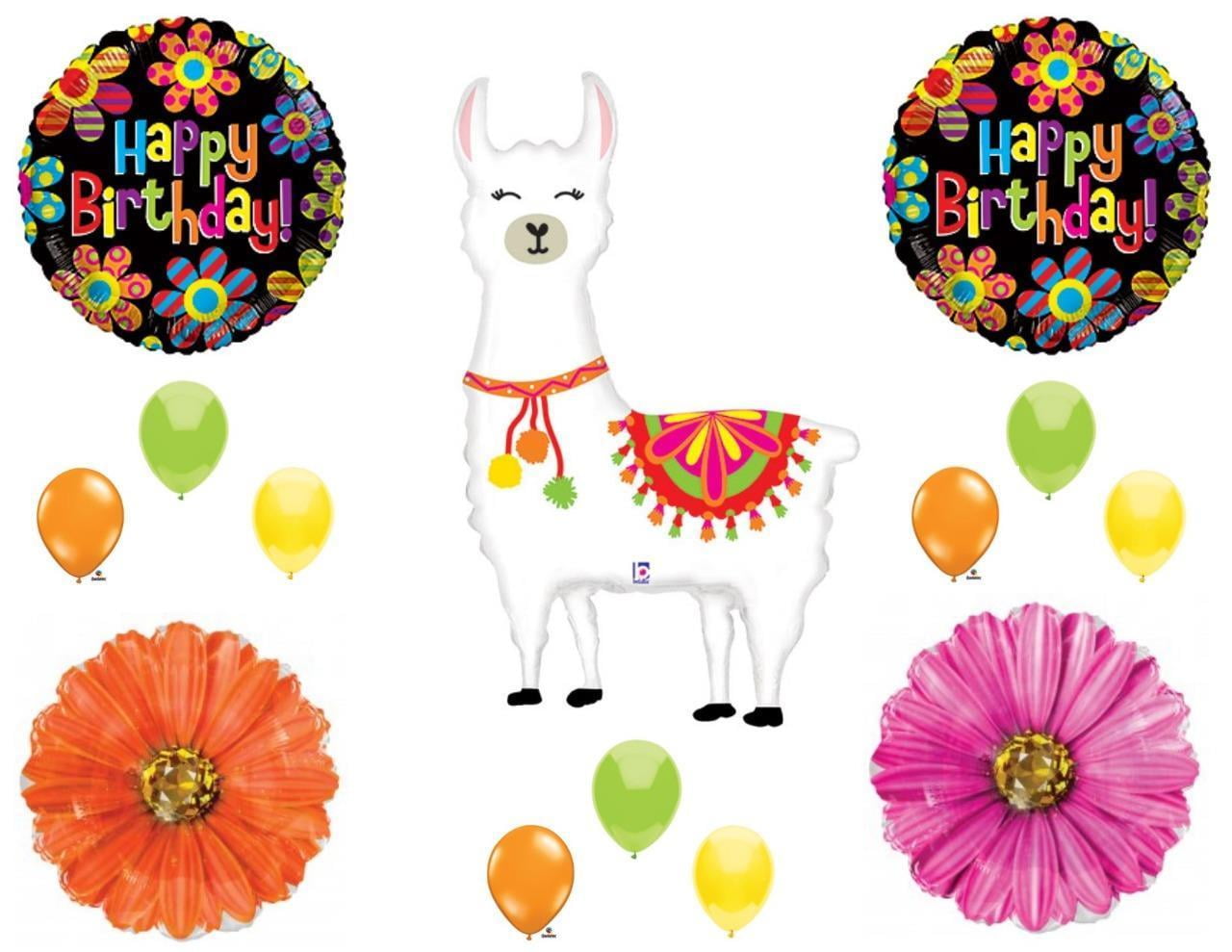 Neon Llama Selfie Celebration Birthday party Balloons Decoration ...