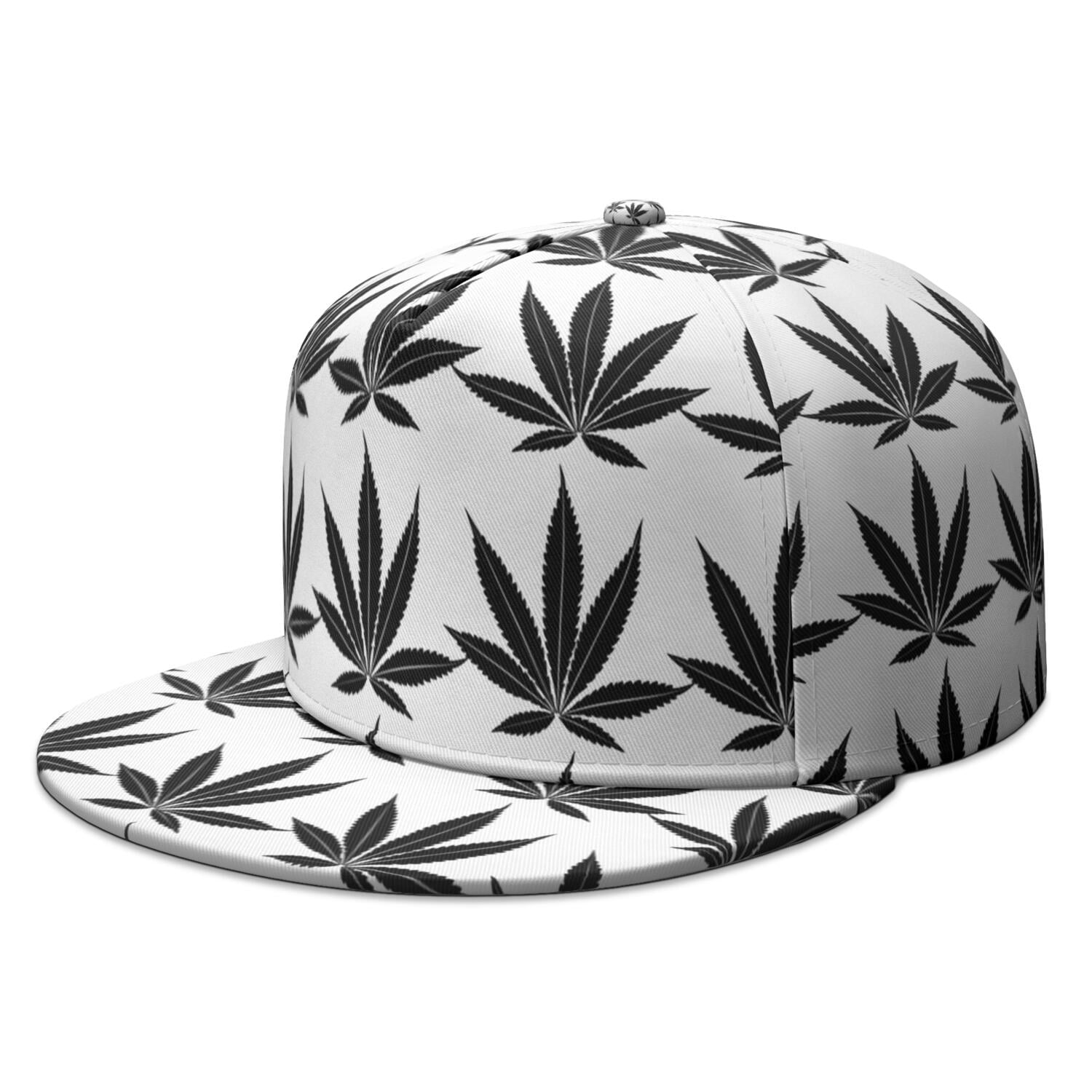 Neon Marijuana Leaf Glow Snapback Hat - Adjustable Breathable Cap for ...