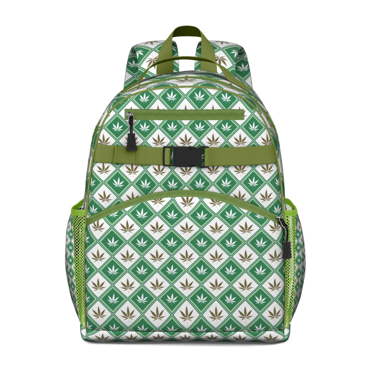 Neon Marijuana Leaf Glow in the Dark Backpack - Waterproof & Breathable ...