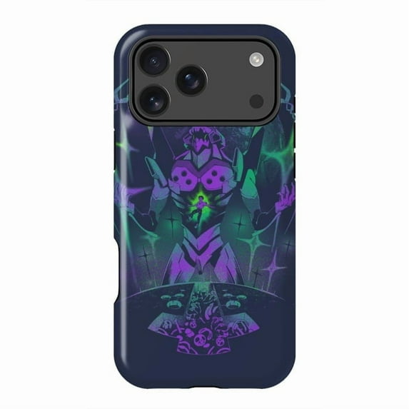 Neon Mecha Unit Sci Fi Anime Robot Design Case with iPhone 17 to 11 Pro ...