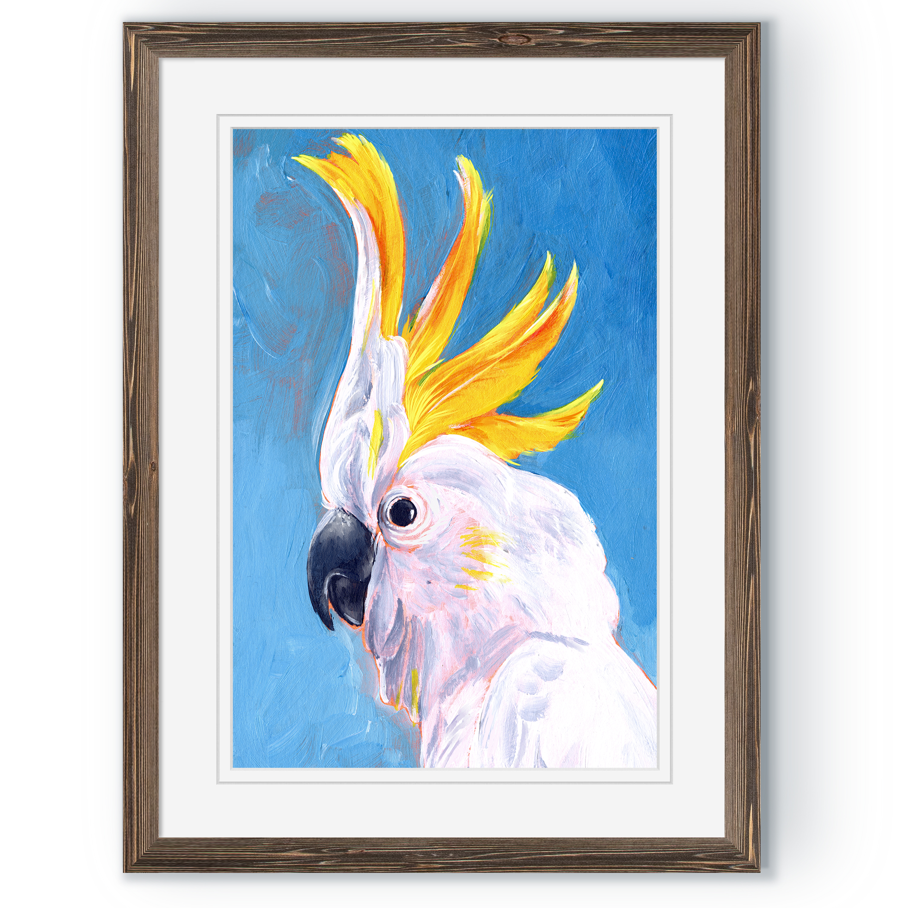 Neon Mohawk I - Barnwood Framed Print - 18 x 24 - Walnut - Walmart.com
