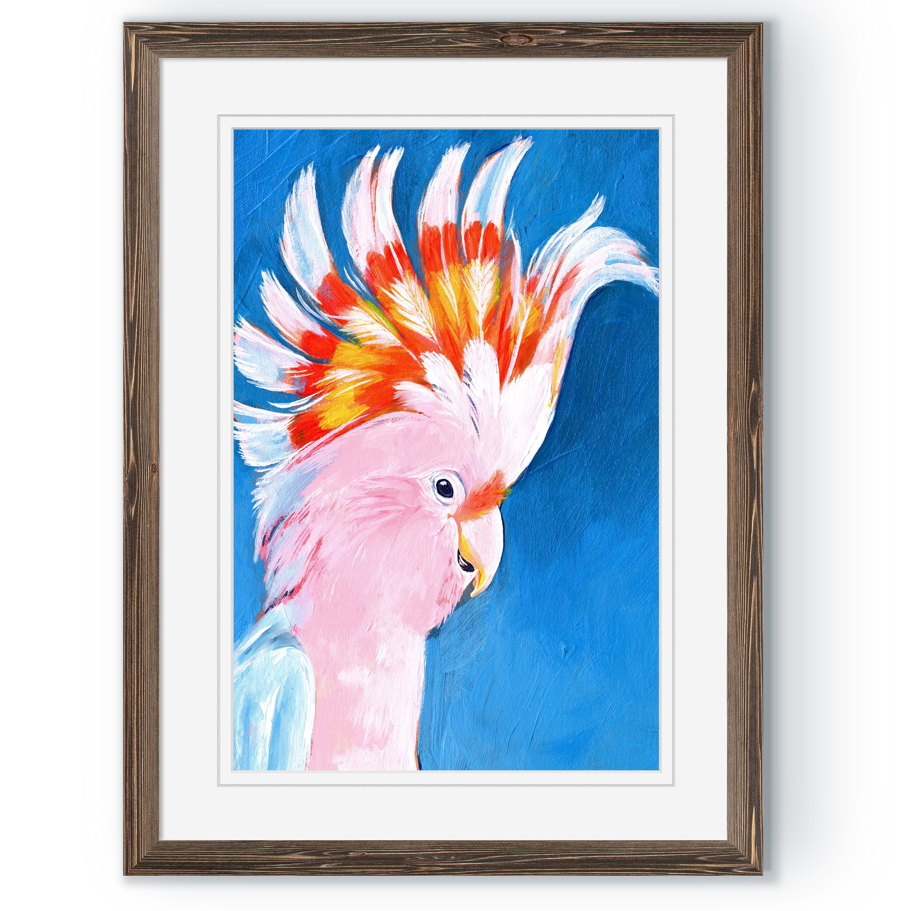 Neon Mohawk II - Barnwood Framed Print - 17 x 20 - Walnut - Walmart.com