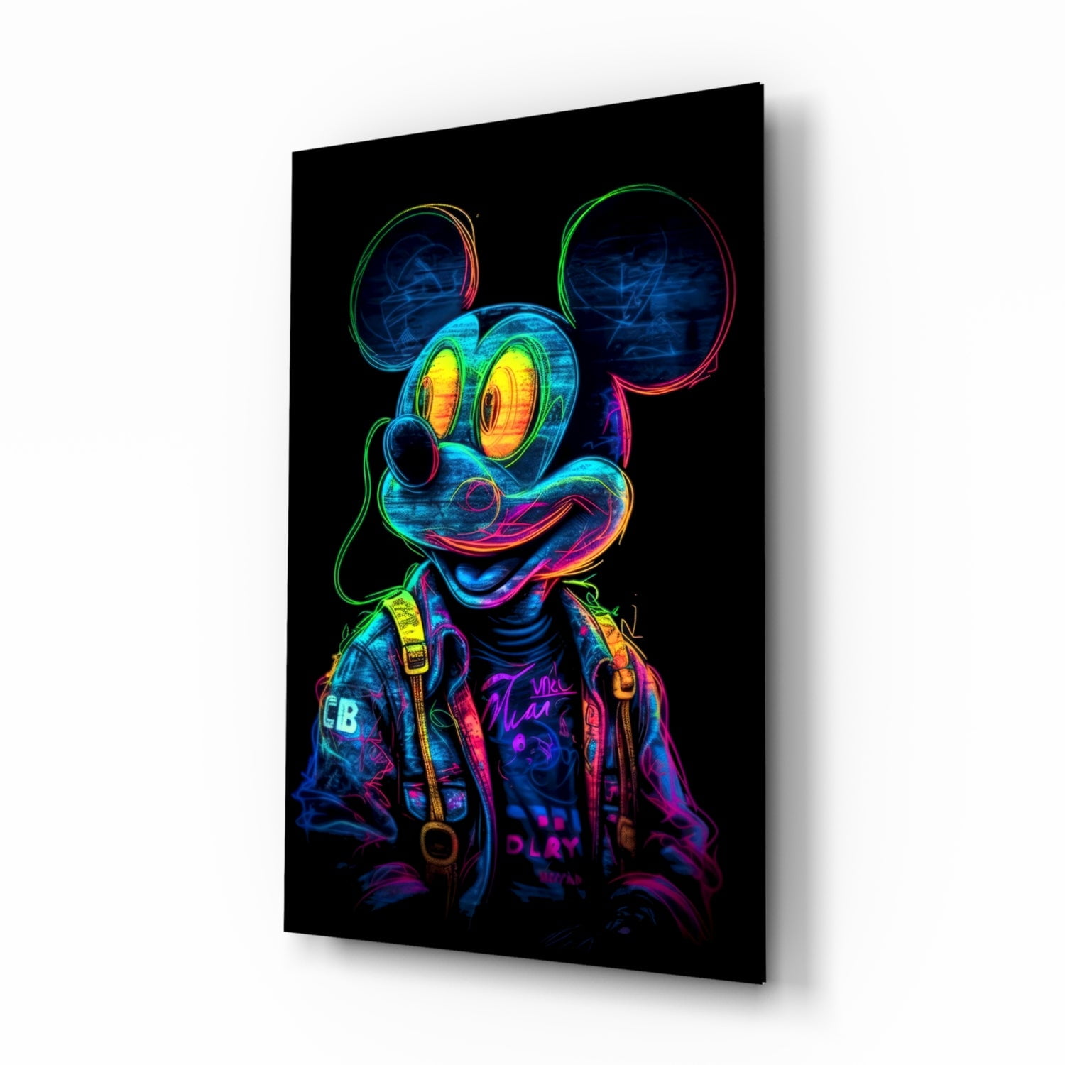 Neon Mouse Glass Wall Art || Designer Collection - Walmart.com