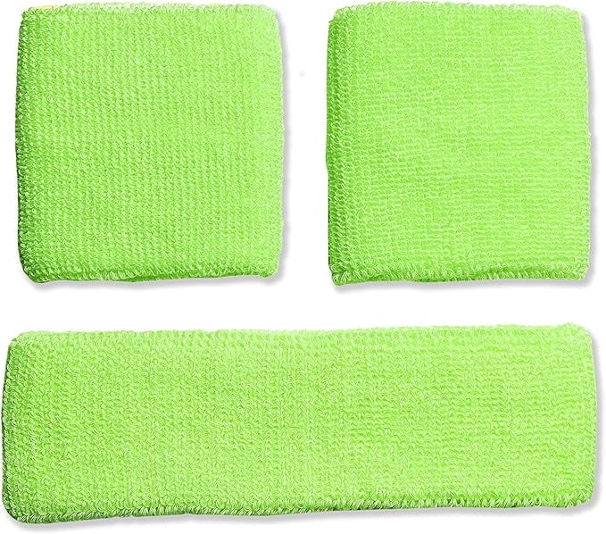 Neon Nation Sweatband Combo Pack - Two Wristbands and One Headband ...