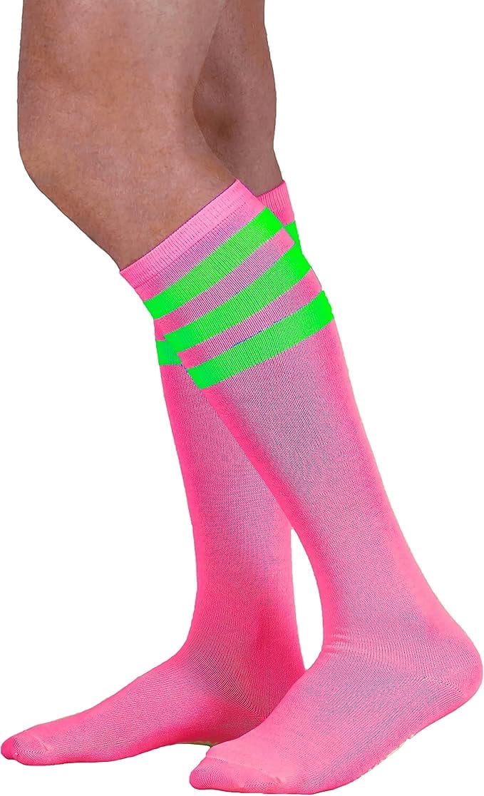 Neon Nation Unisex Adult Size Colored Knee High Sock with Various Color ...