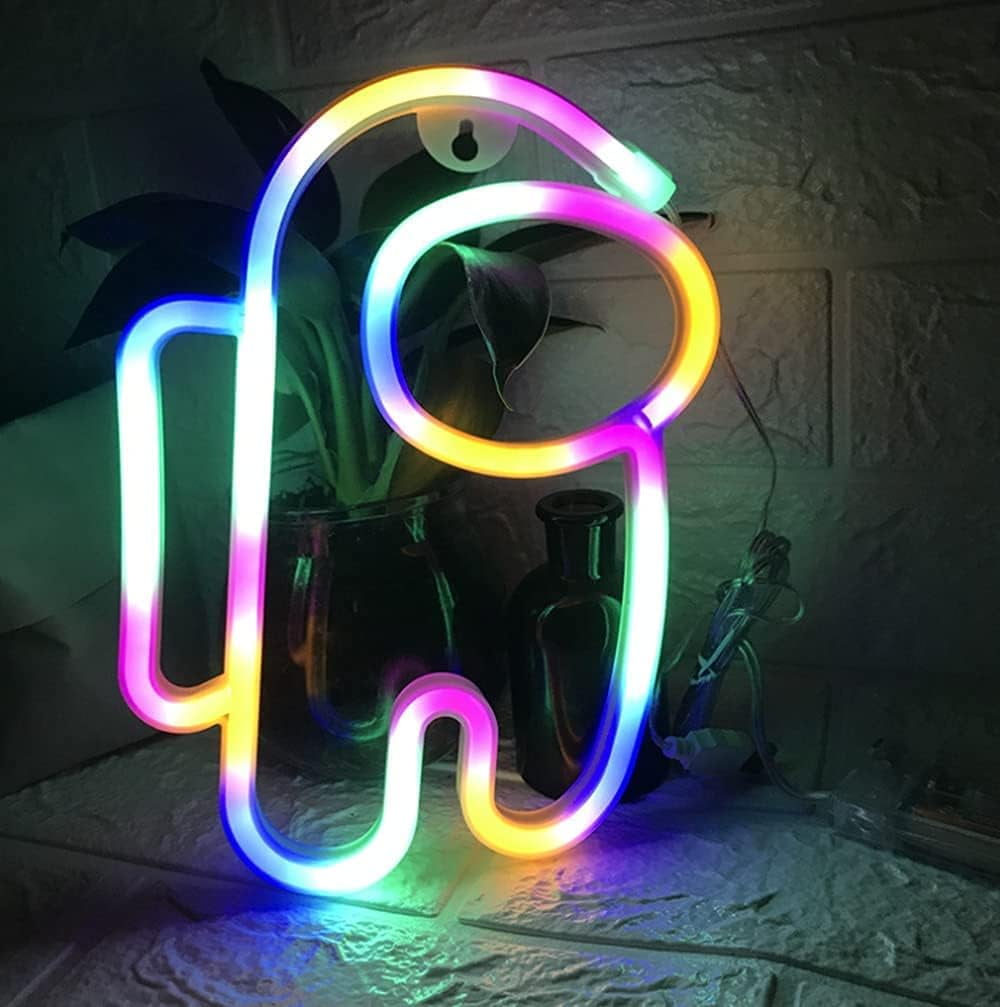 Neon Night Light, LED Neon Signs Night Light Astronaut Neon Lights Neon ...