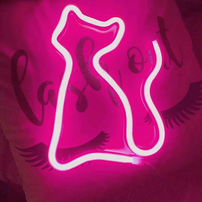 Neon Night Light, LED Neon Signs Night Light Cat Neon Lights Neon ...
