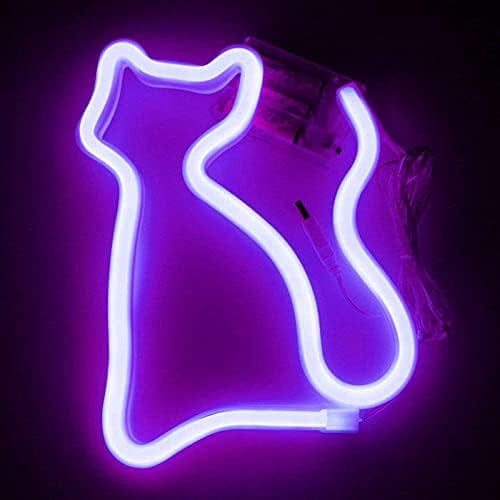 Neon Night Light, LED Neon Signs Night Light Cat Neon Lights Neon ...