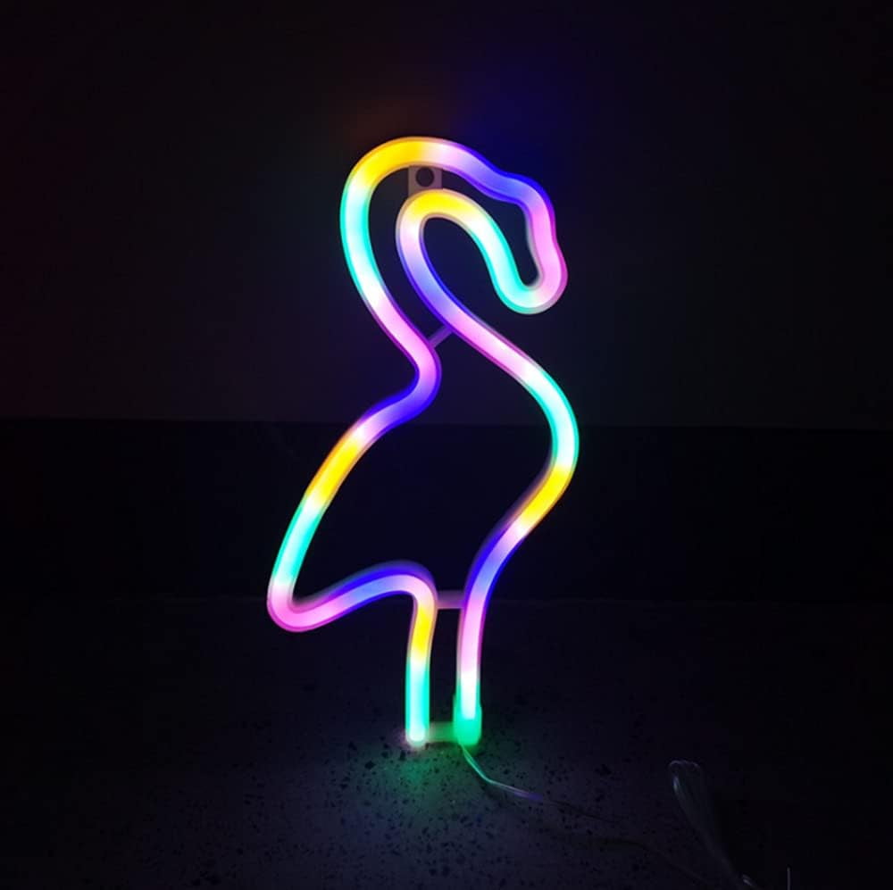 Neon Night Light, LED Neon Signs Night Light Flamingo Neon Lights Neon ...
