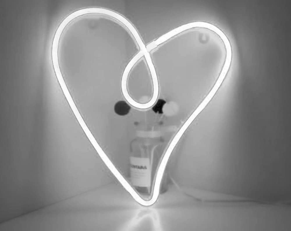 Neon Night Light, LED Neon Signs Night Light Heart Neon Lights Neon ...