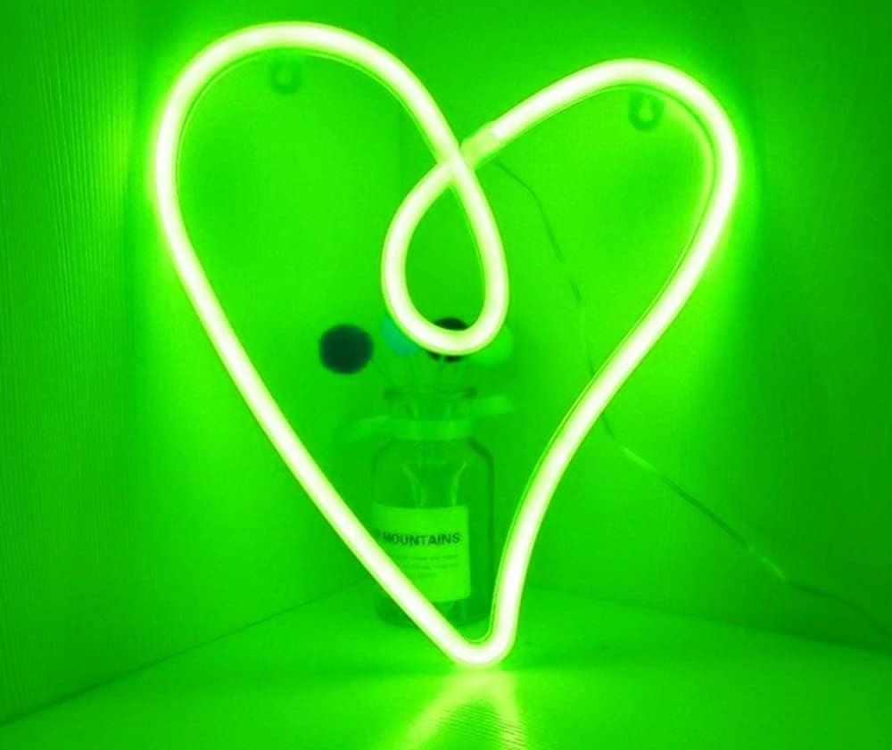 Neon Night Light, LED Neon Signs Night Light Heart Neon Lights Neon ...
