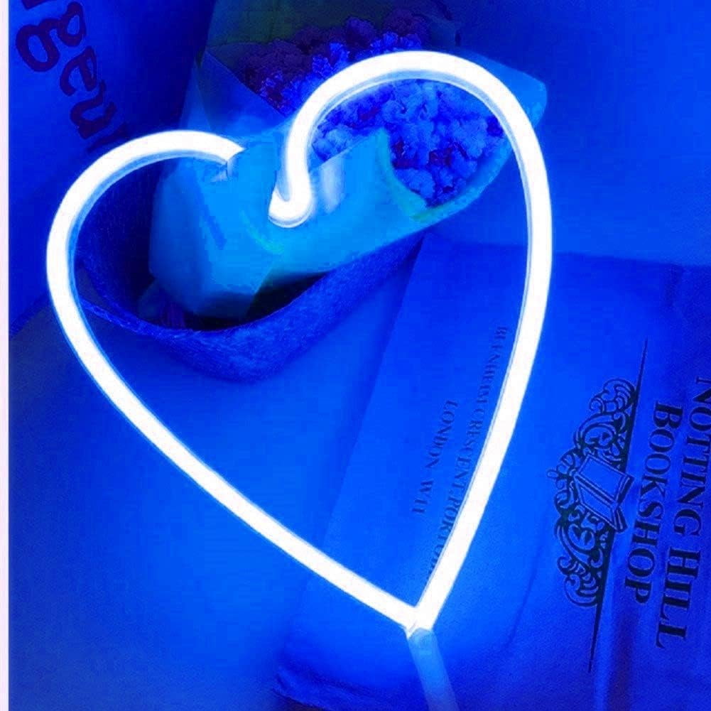 Neon Night Light, LED Neon Signs Night Light Heart Neon Lights Neon ...