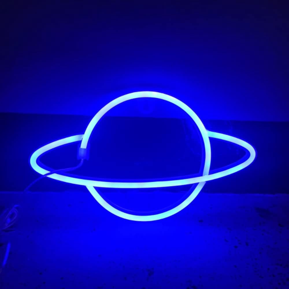 Neon Night Light, LED Neon Signs Night Light Planet Neon Lights Neon ...