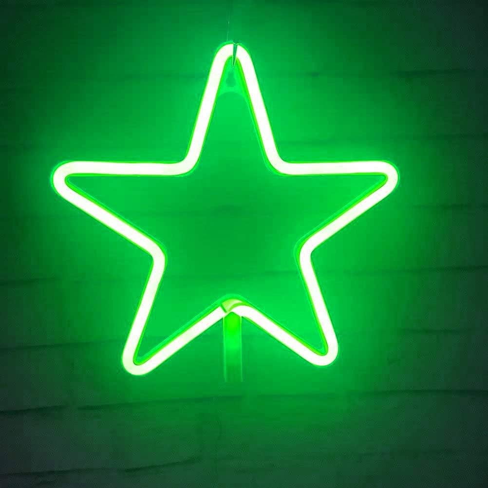 Neon Night Light, LED Neon Signs Night Light Star Neon Lights Neon ...