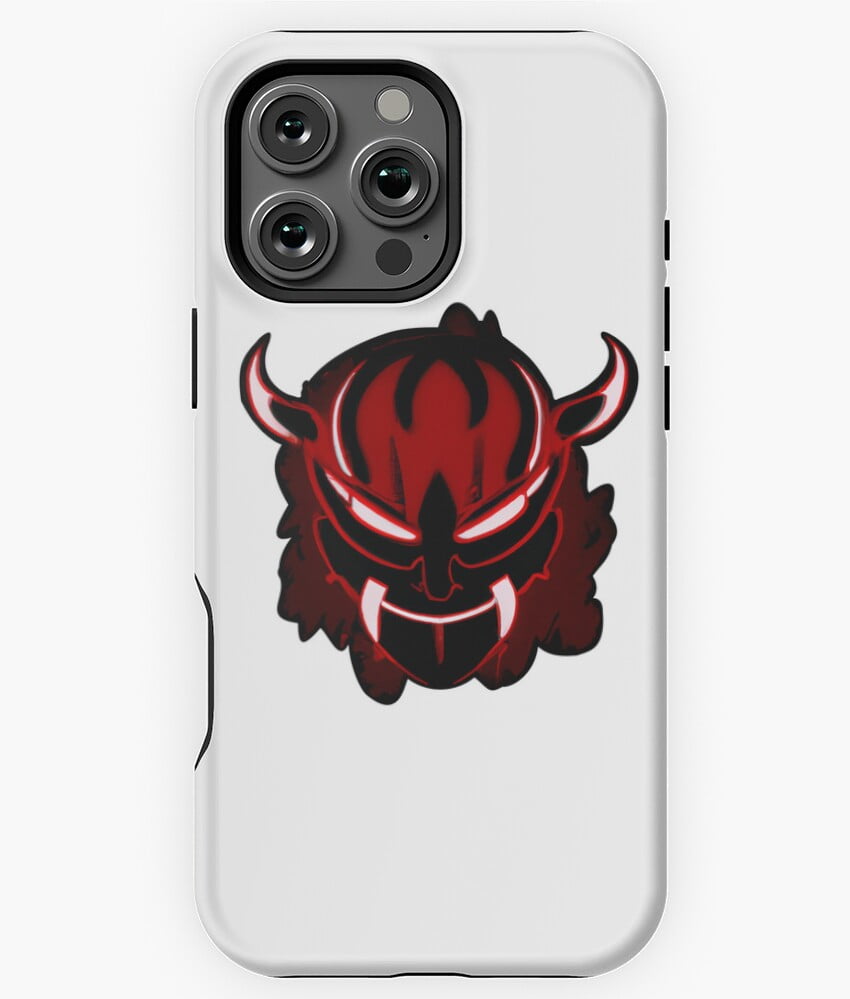 Neon Oni Mask Japanese Phone Case for iPhone 16 15 14 13 12 11 Pro Max ...
