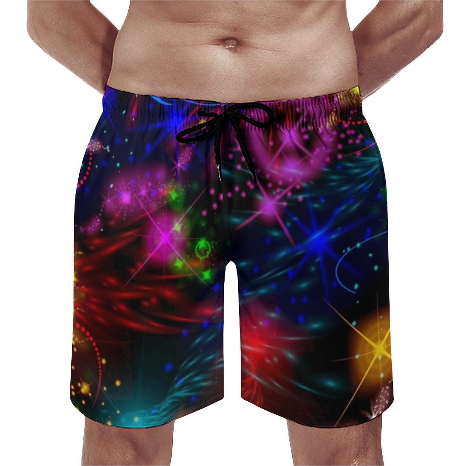 Neon Paint Board Shorts Trenky Man Board Short Graffiti Splatter Print ...