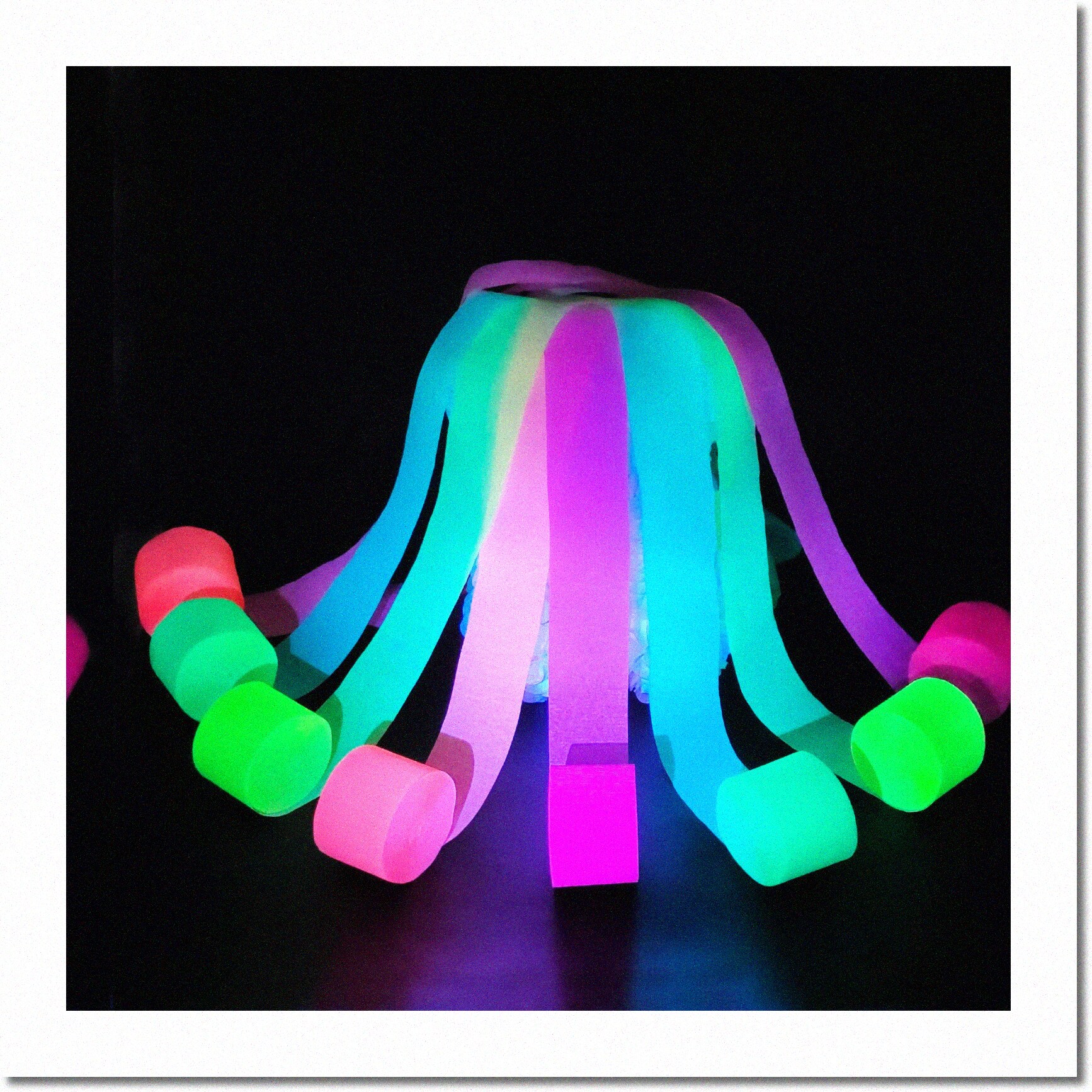 Neon Party Streamers - Vibrant 4-Color Rolls! 82ft Crepe Paper ...