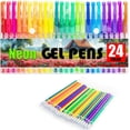 Neon Pens,72 Color Pens Set including 24 Color Pen with 48 Refills,40% ...