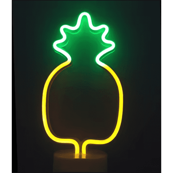 Neon Pineapple Lamp Light - Fun LED Pineapple Night Light for Summer or ...