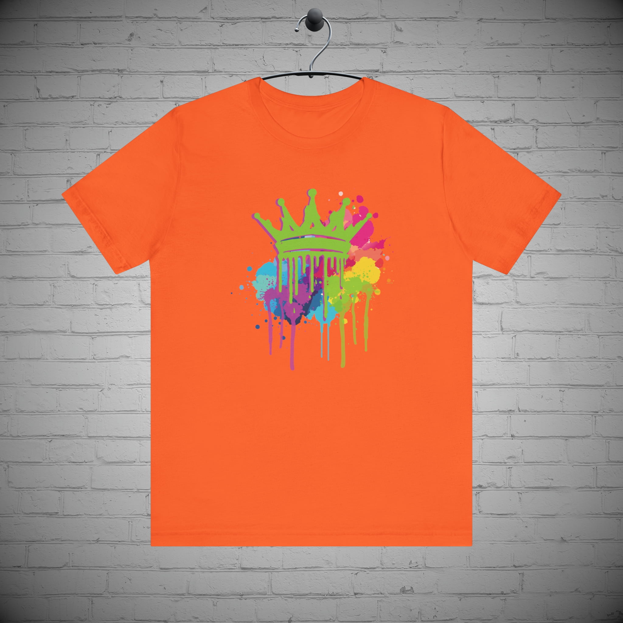 Neon Princess Crown tshirt, Blacklight Glow Artsy tee, Royal lovers ...