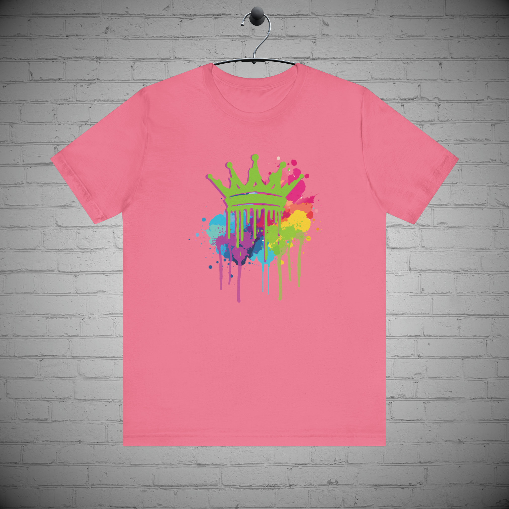 Neon Princess Crown tshirt, Blacklight Glow Artsy tee, Royal lovers ...