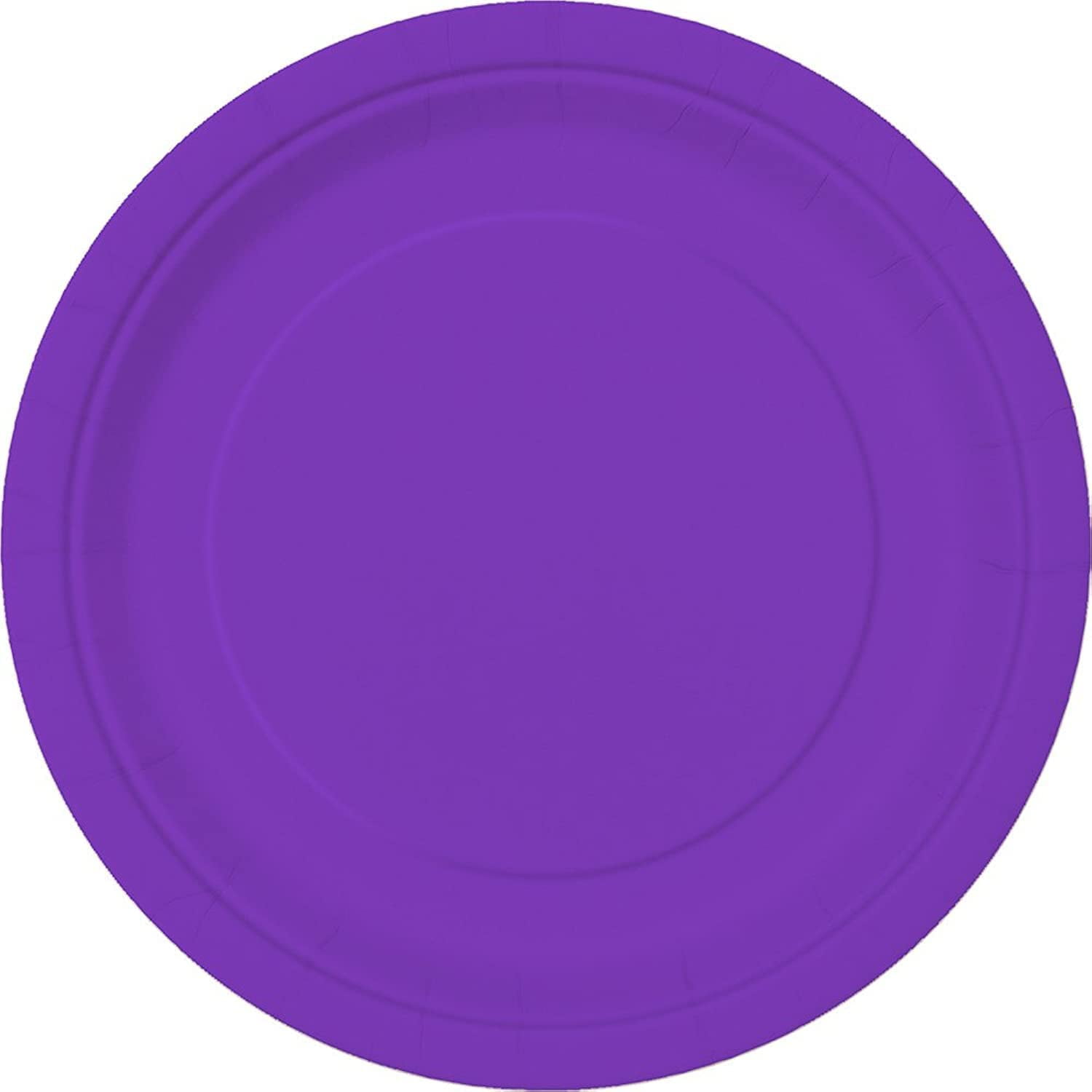 Neon Purple Paper Dessert Plates, 7 Inches, 20 Count - Walmart.com