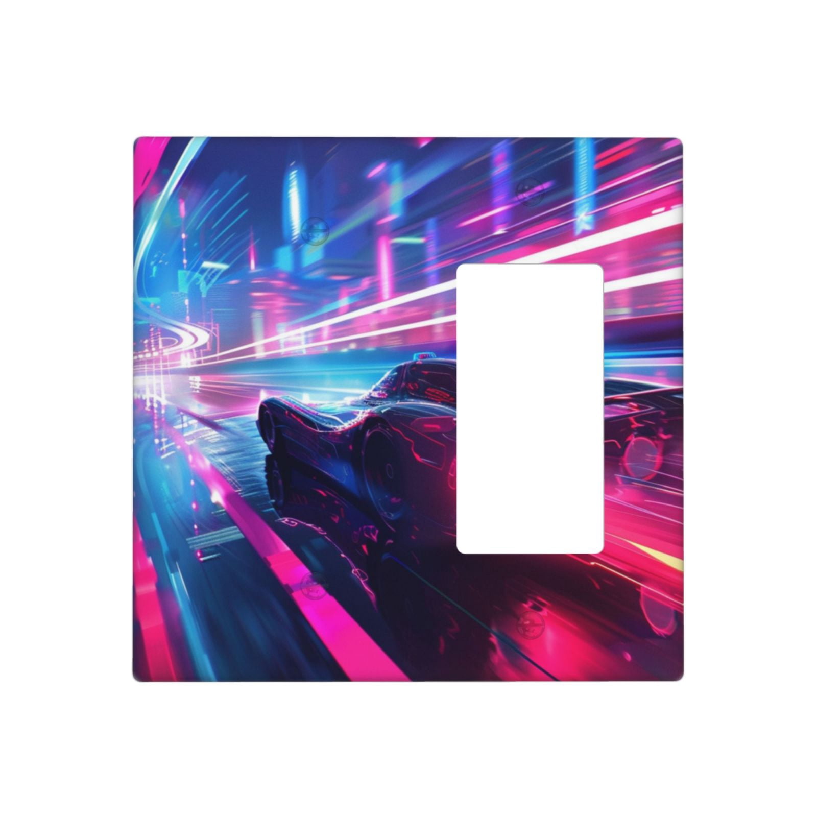 Neon Racing Switch Cover Decorative Wall Plate / 2-Gang 1-Decor / Mid ...