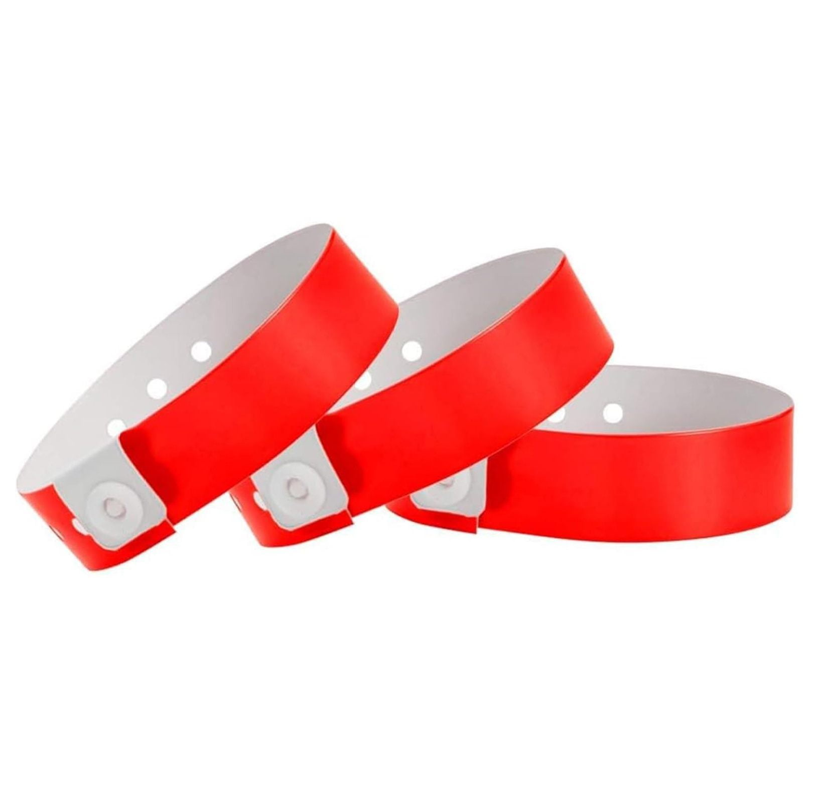Neon Red Vinyl Wristbands - 500 Pack - Event Wristbands for Crowd Control, ID, Security ...