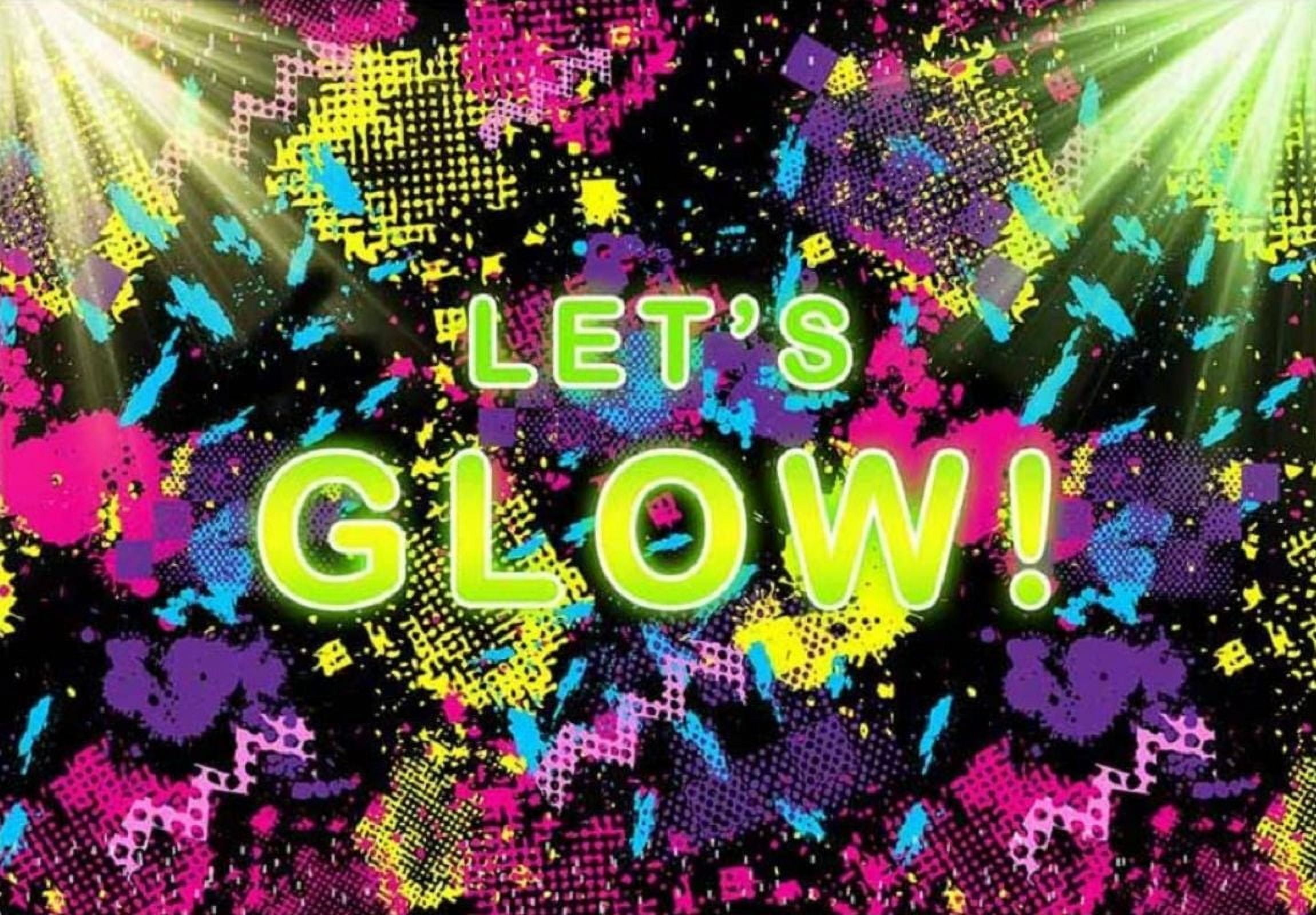 Neon Retro Art Photo Background Banner Custom Birthday Backdrop Vinyl ...