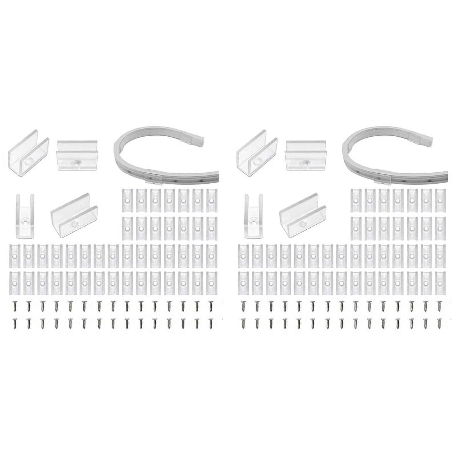 Neon Rope Light Mounting Brackets, 200PCS Neon Lights Install Fixing ...