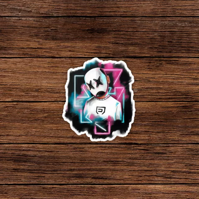 Neon Sad Boy Sticker: Vaporwave Aesthetic Decal For Laptops, Water ...