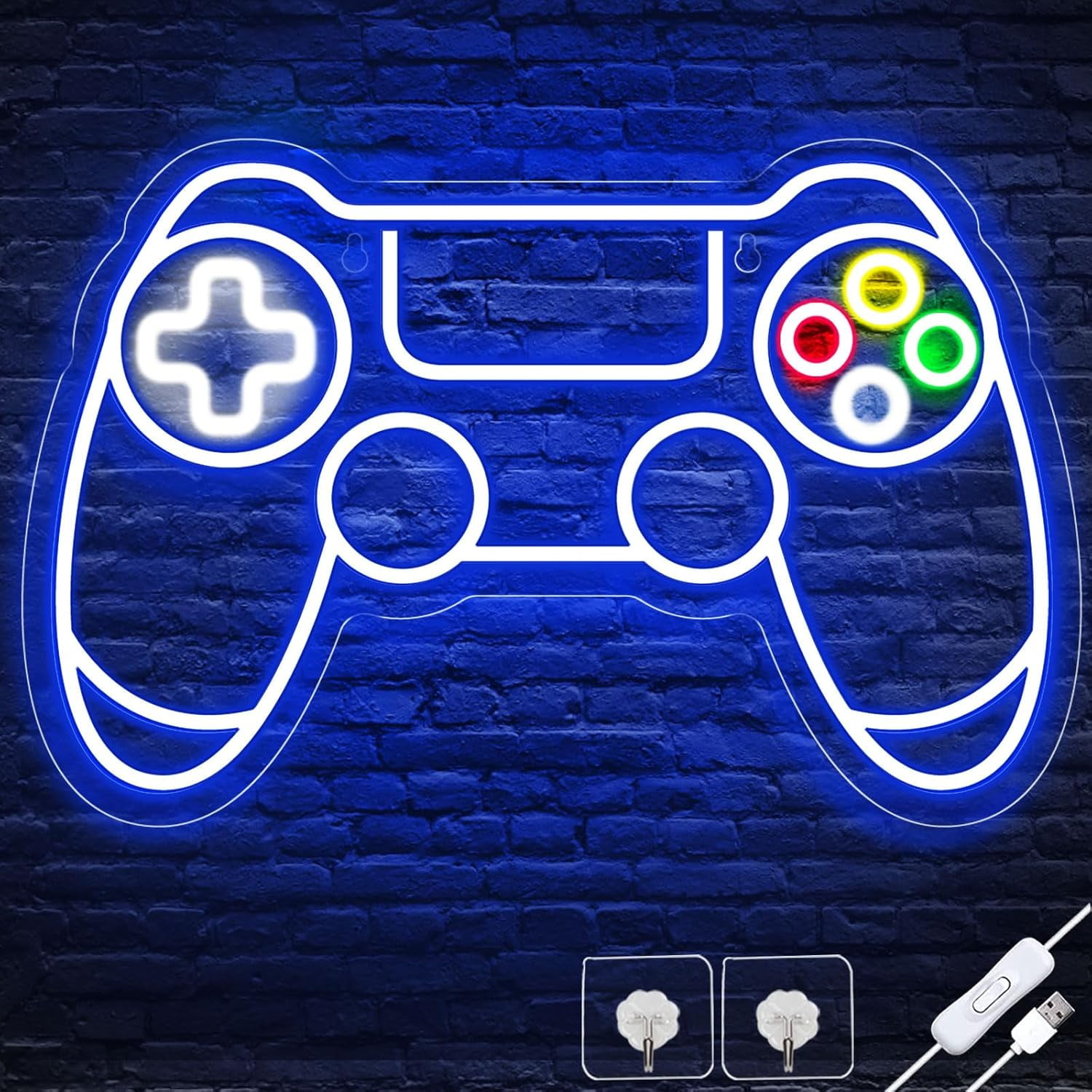 Neon Sign for Gamers, Gamepad Shaped LED Sign for Gaming Room Decor ...