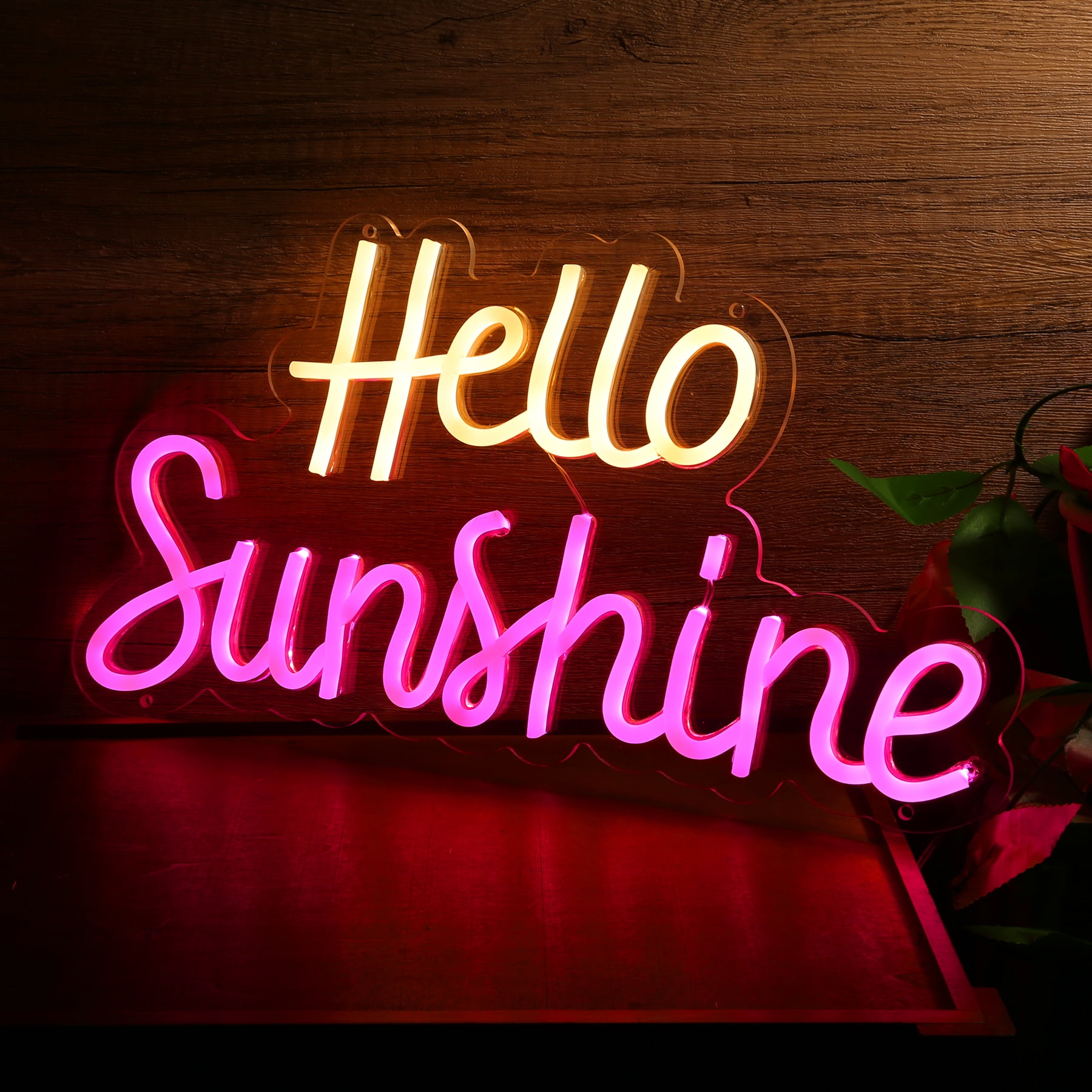 Neon Sign Hello Sunshine Neon Lights Signs 17" x 10" for LED Party ...