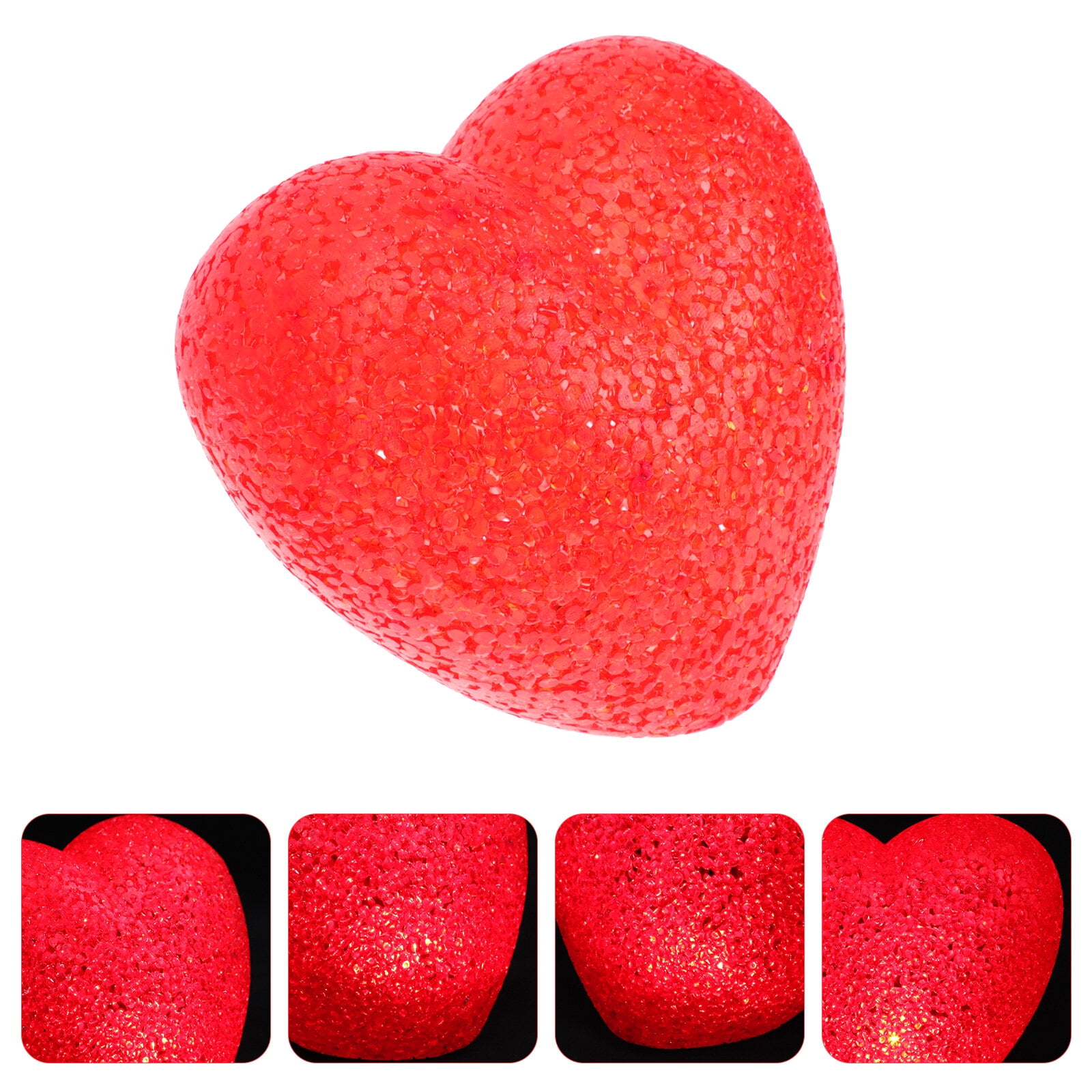 MOKKHNB Led Desk Lamp Red Plastic 1Pcs 5.5x5.5x3.1in Heart Shaped ...