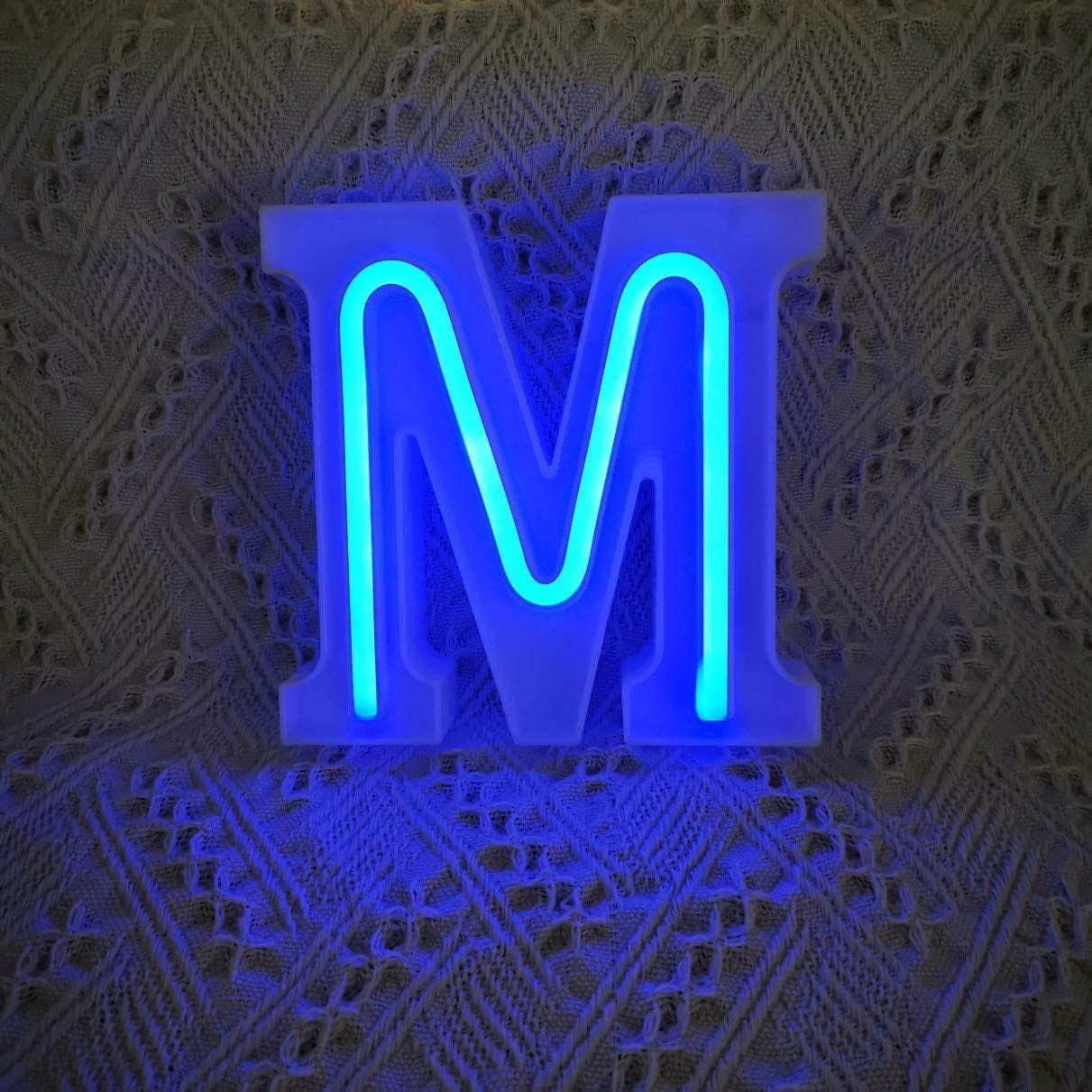 Neon Sign, Letter Neon Signs Neon Alphabet Light Light Up LED Letters ...