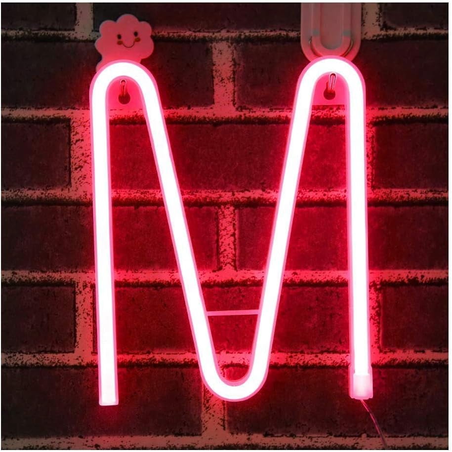 Neon Sign, Letter Neon Signs Neon Alphabet Light Light Up LED Letters ...