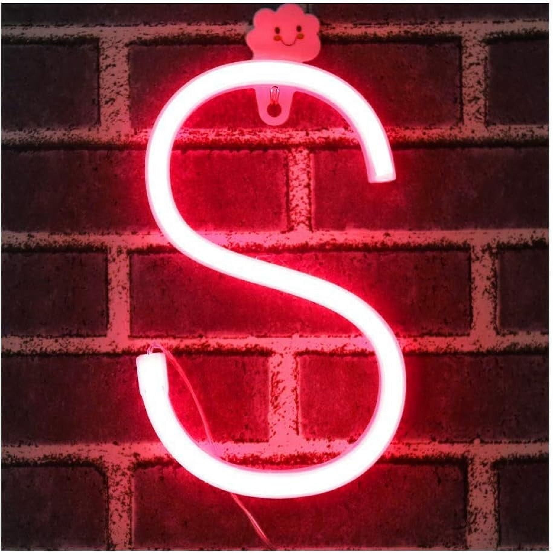 Neon Sign, Letter Neon Signs Neon Alphabet Light Light Up LED Letters ...