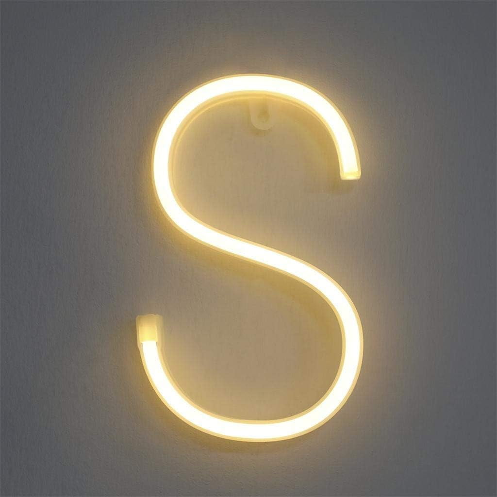 Neon Sign, Letter Neon Signs Neon Alphabet Light Light Up LED Letters ...